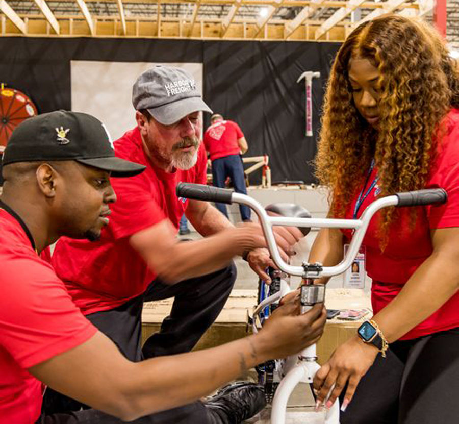 Harbor Freight Tools Team Builds Bikes For Youth As Part Of ‘Give Back ...